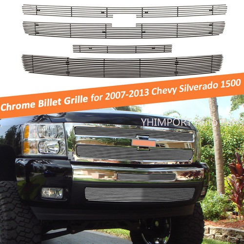Fits 2007-2013 Chevy Silverado 1500 Billet Grille Combo Grill Insert ...