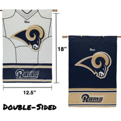 New LOS ANGELES LA RAMS 12.5" x 18" Double-Sided GARDEN FLAG Suede NFL ...