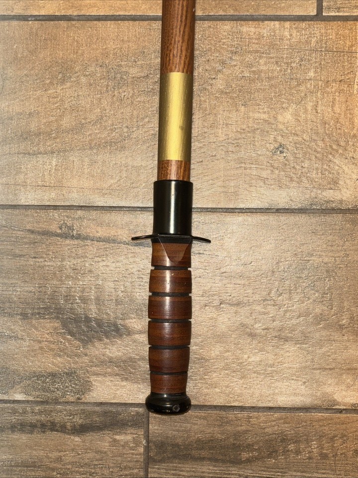 WW2 RETIRED MARINE USMC KABAR FIGHTING KNIFE WALKING CANE 42” | eBay