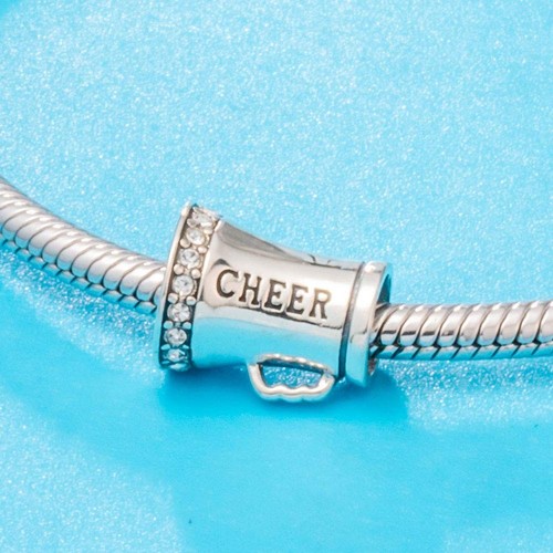 Cheer Charms Sterling Silver Cheerleader Charm Sport Charm, Valentine's Day Gift | eBay