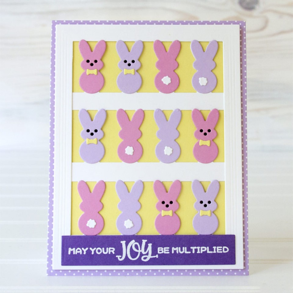 Mini Peeps Border w Layering Bunnies Cutting Dies – Easter Spring Bow ...