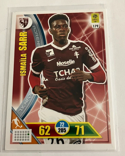 Carte Card n°179 ROOKIE RC Ismaila SARR FC METZ PANINI ADRENALYN XL ...
