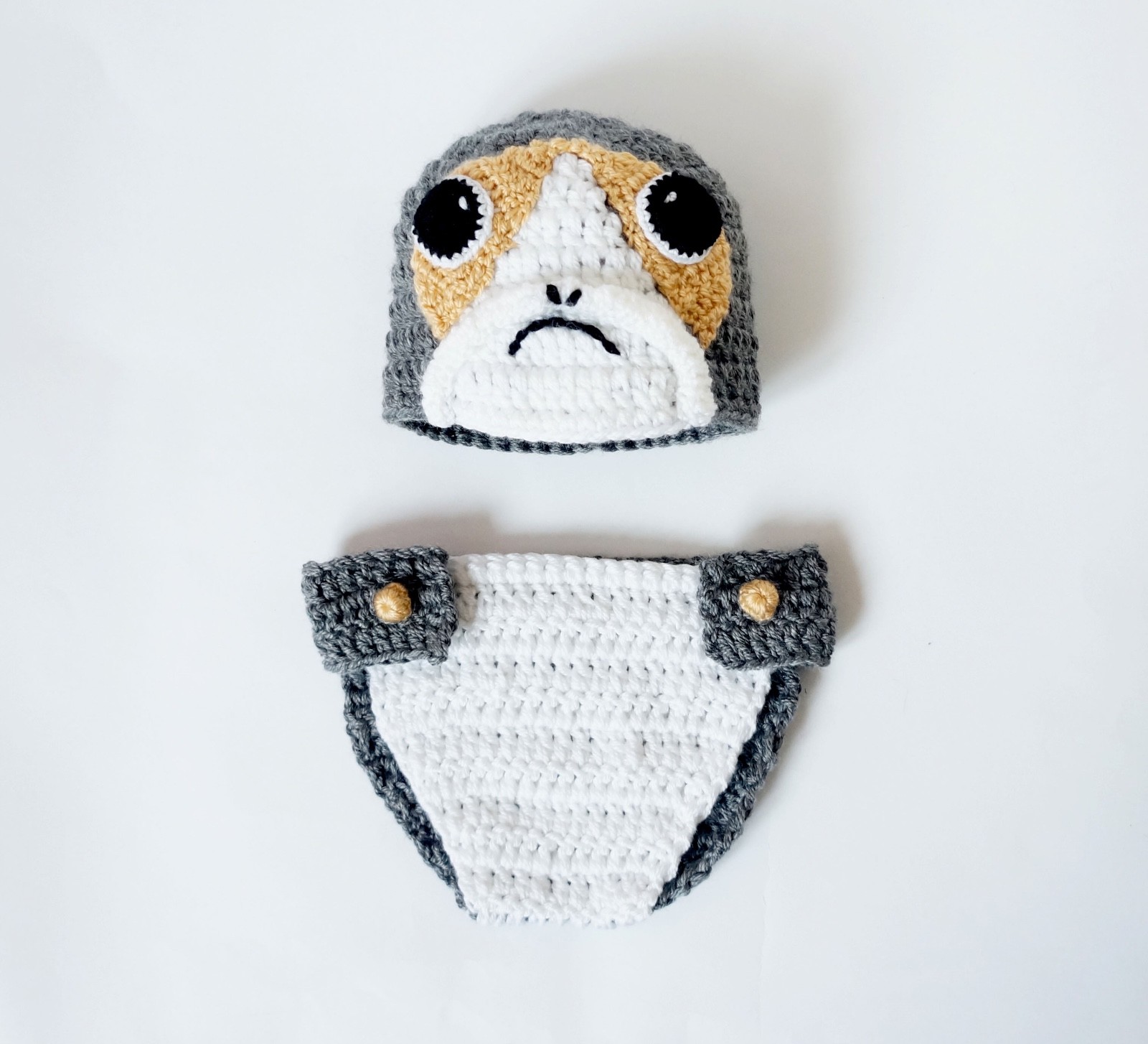 Porg Baby Hat and Diaper Cover Costume From Star Wars Halloween Costume ...
