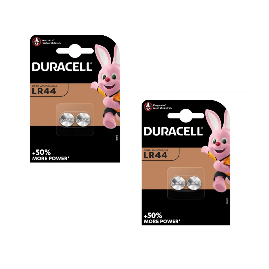 Duracell LR44 Batteries Alkaline AG13 357 A76 RW82 L1154 SR44 Button ...