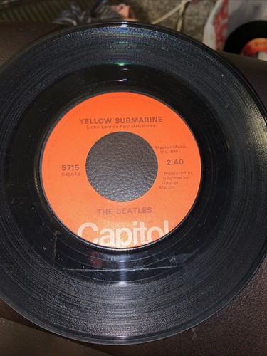 The Beatles YELLOW SUBMARINE Eleanor Rigby CAPITOL ORANGE 45 7” | eBay