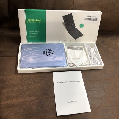 Pocket Keyboard Foldable Leather Bluetooth Windows iOS NEW!!! | eBay