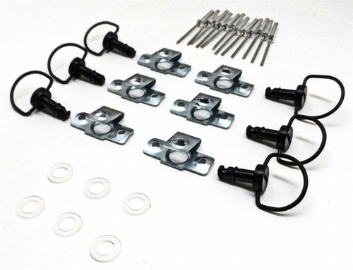 Black Motorcycle Race Fasteners Quick Release 1/4 Turn Fairing Dzus ...