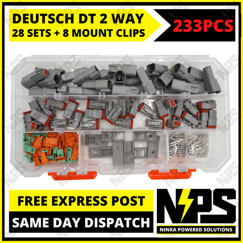 233PCS Deutsch Kit DT 2 Way Series Connector Plug Waterproof Auto ...