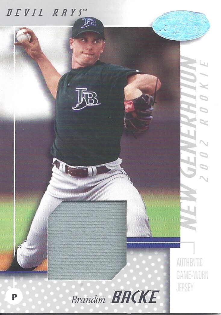 2002 Leaf Certified Materials SP Brandon Backe 191 Rays 124/500 | eBay
