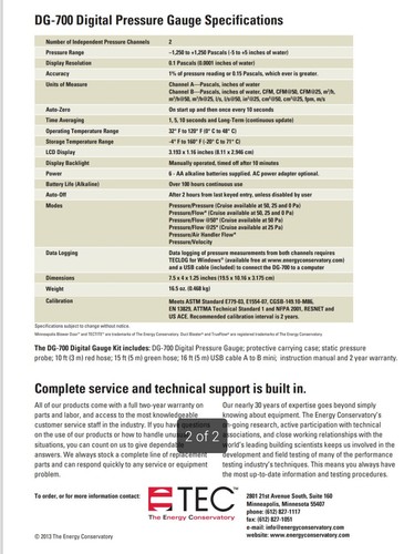 Minneapolis Duct Blaster DG-700 | eBay