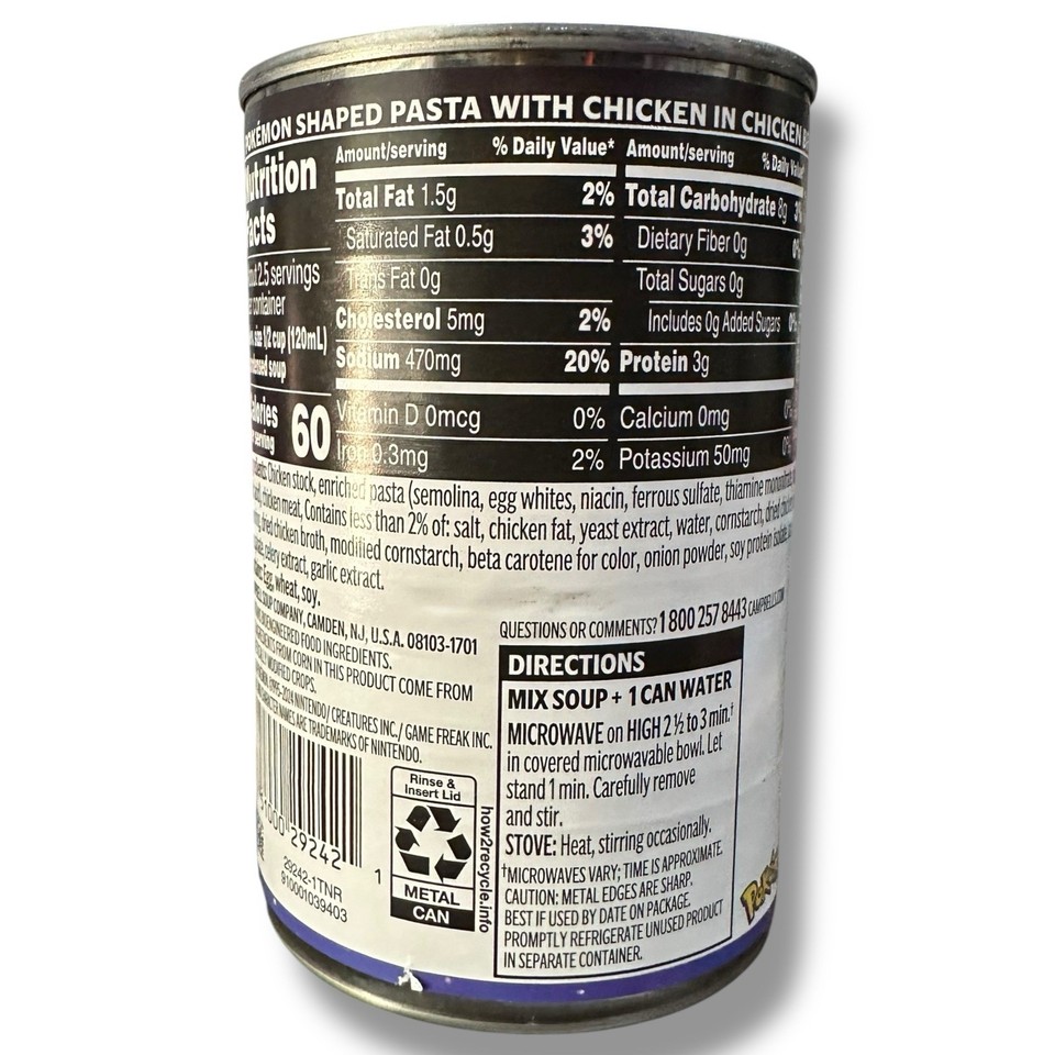 2025 Campbell’s Pokémon Mewtwo Condensed Soup 10.5oz Limited Edition ...