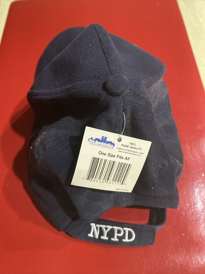 NYPD Adjustable Hat Cap Blue White Embroidered Letters Collegiate | eBay