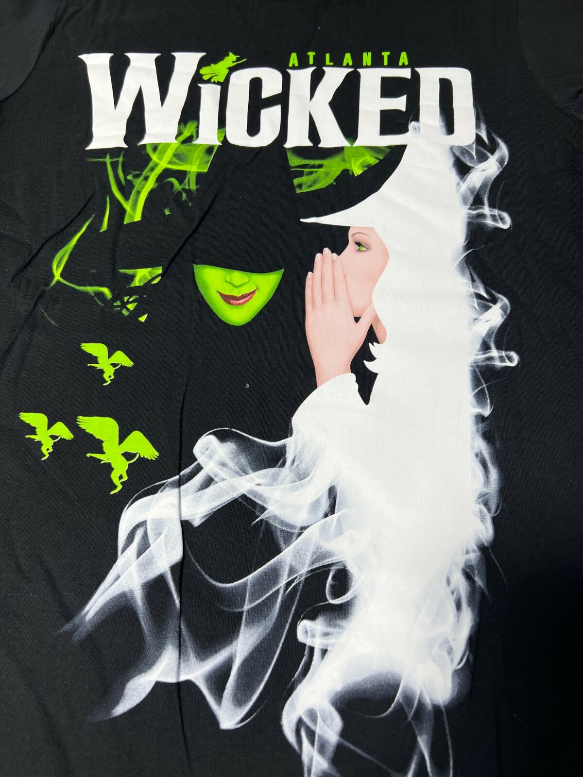 WICKED Atlanta The Musical BROADWAY SHOW UNISEX SMOKE KEYART TEE T ...