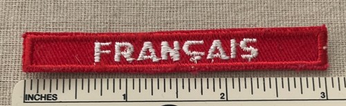 VTG Boy Scout FRANCAIS Red & White Strip PATCH French Interpreter BSA ...