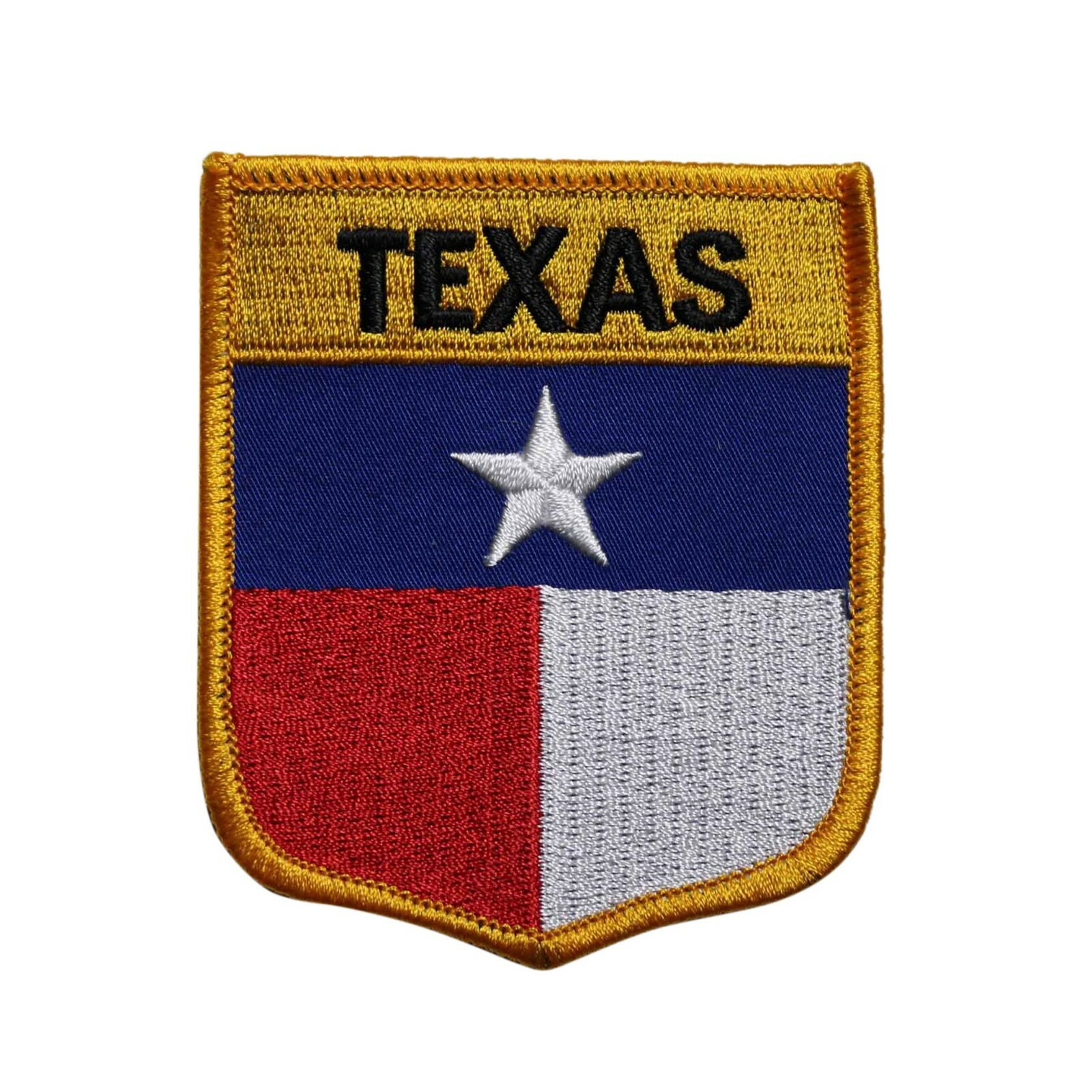 State Of Texas Flag Shield Embroidered Iron On Patch - Travel Souvenir ...