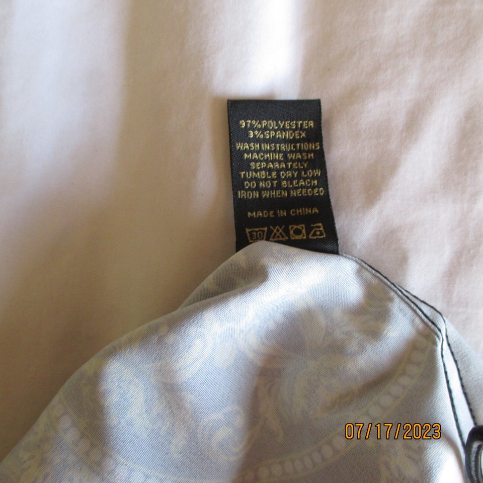 PLATINI Elegant BLACK Gold Metallic Foil SHIRT New LARGE Versacchi Like ...