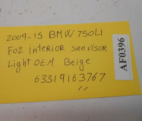 2009-15 BMW 750LI F02 Interior Sunvisor Light OEM Beige 63319163767 ...
