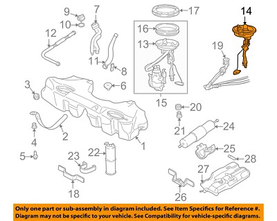 BMW OEM 97-03 525i Fuel System Components-Sending Unit Left 16141183179 ...
