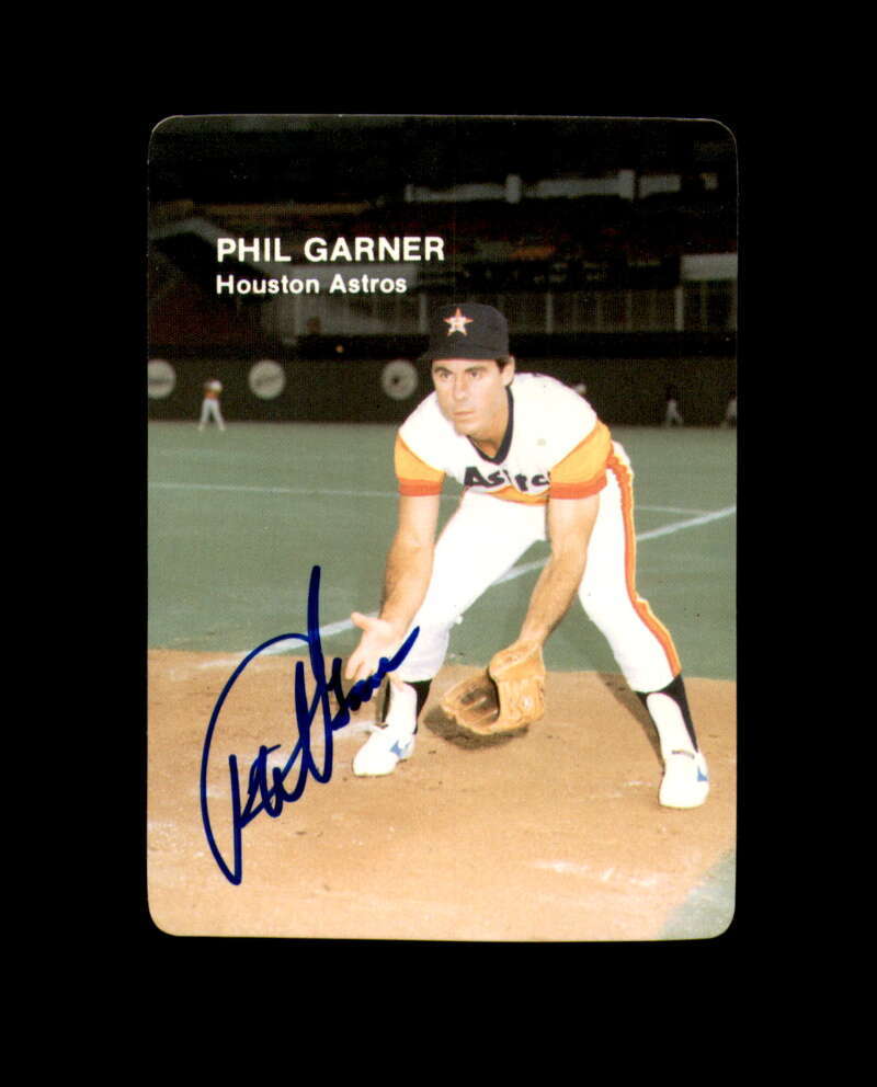 Phil Garner Hand Signed 1985 Mother's Cookies Houston Astros Autograph ...