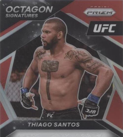 2021 Panini Prizm UFC - Octagon Signatures Thiago Santos #OS-TST Red ...