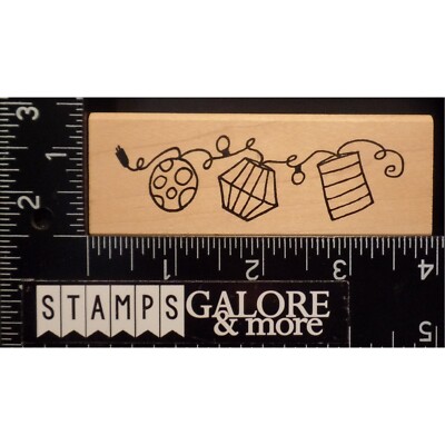 SIMPLY STAMPED Rubber Stamps ELECTRIC STRING LIGHTS ASIAN ORIENTAL ...