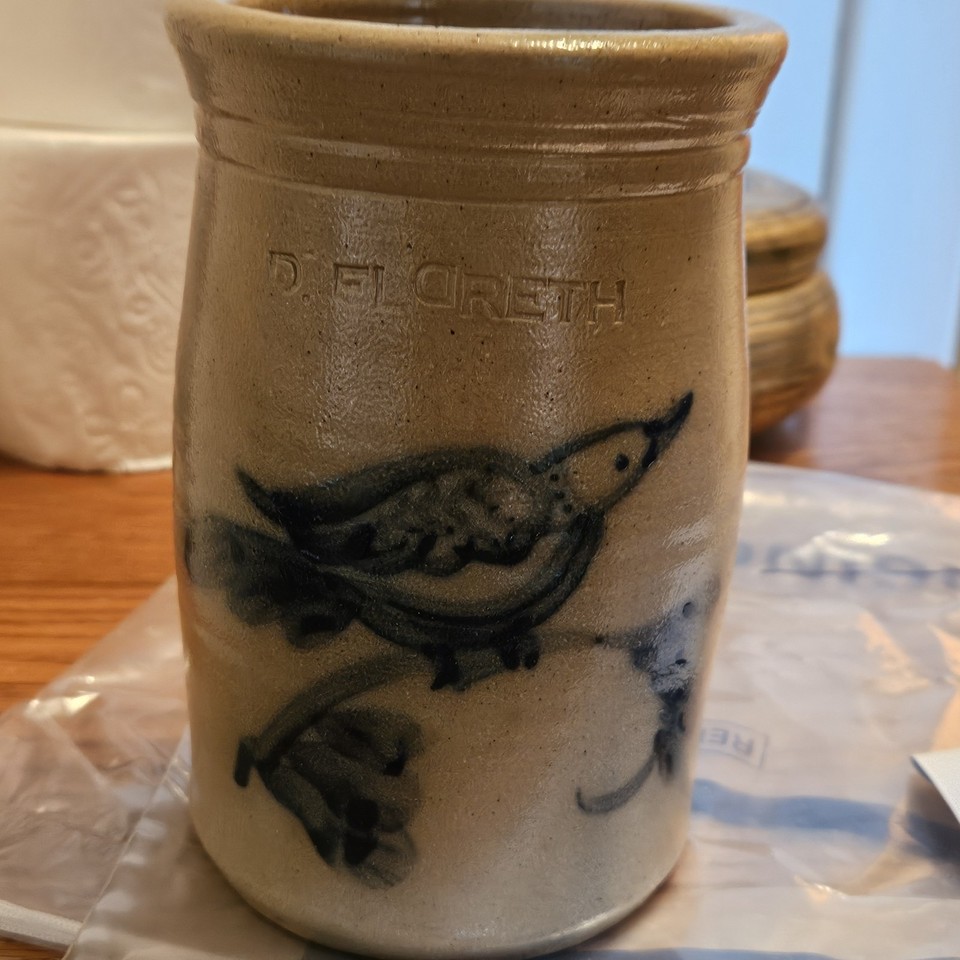 D Eldreth Salt Glazed Stoneware Pottery Vase Nottingham Pa | eBay