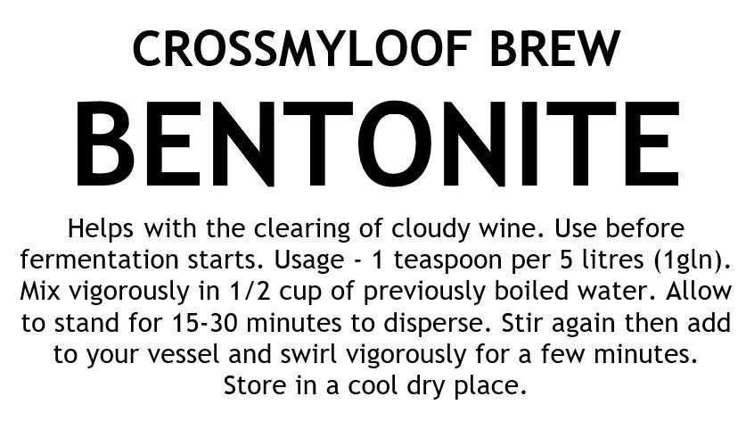Bentonite - For Fining & Clearing Home Brew Wine & Cider 50g/100g ...