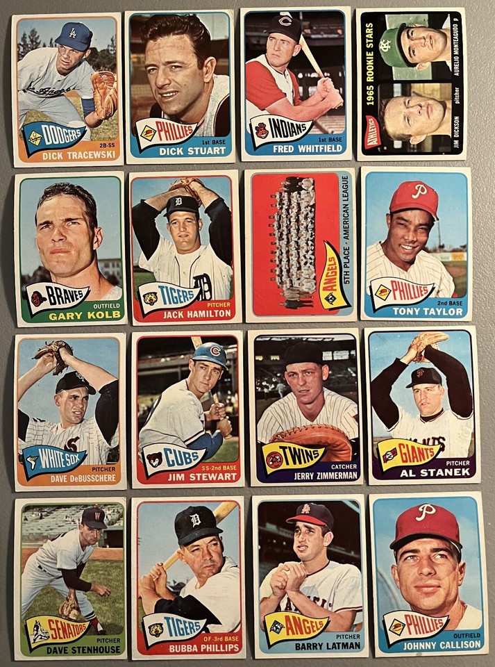 Lot of 176 Different 1965 Topps Baseball Cards in VG/EX condition | eBay