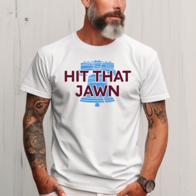 HIT THAT JAWN | Philadelphia Baseball Pre-Shrunk Ring Spun Cotton T ...