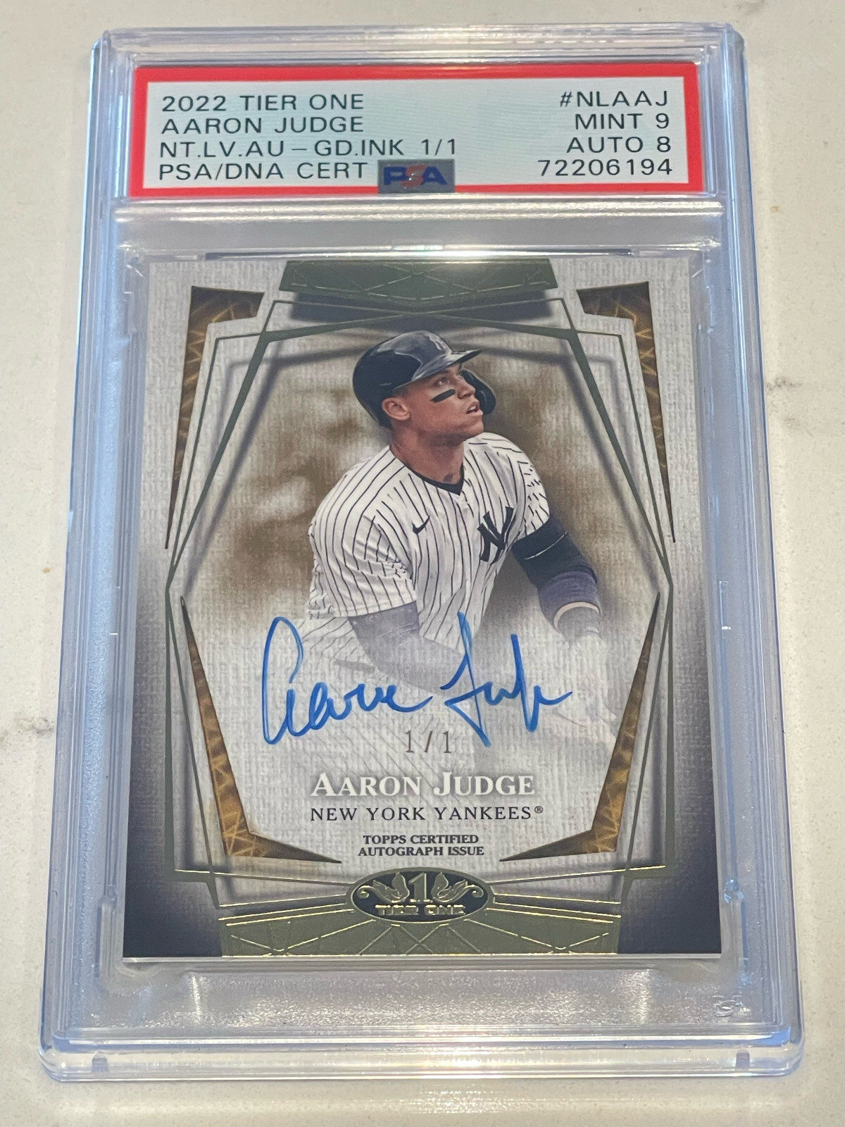 🔥 2022 Topps Tier One Aaron Judge 1 of 1 Yankees Auto 🔥 | eBay