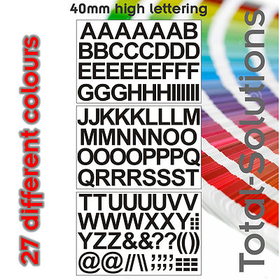 40mm Self Adhesive Vinyl Letters / Lettering - Just Peel & Stick | eBay UK