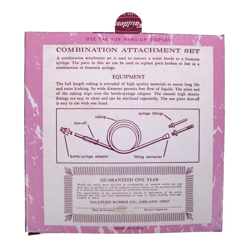 Vtg Dexter Water Bottle With Faultless Combination Fountain Syringe ...