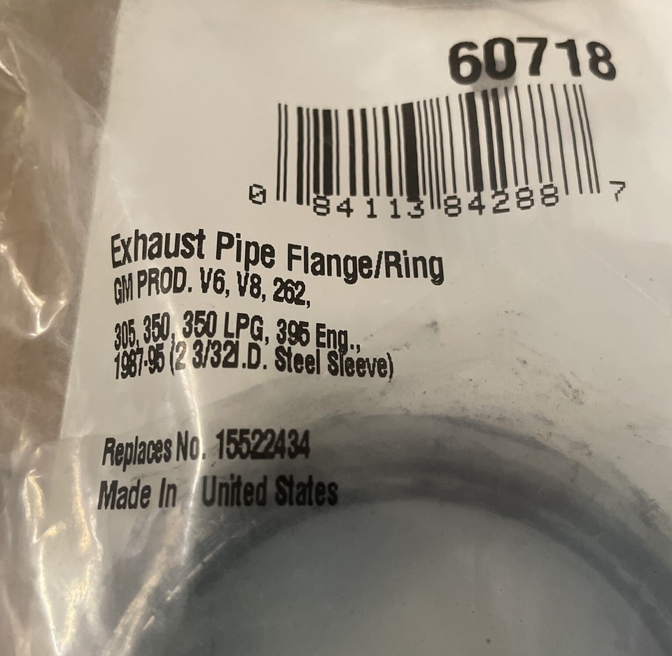 Exhaust Pipe Flange Gasket-VIN: K Fel-Pro 60718 | eBay