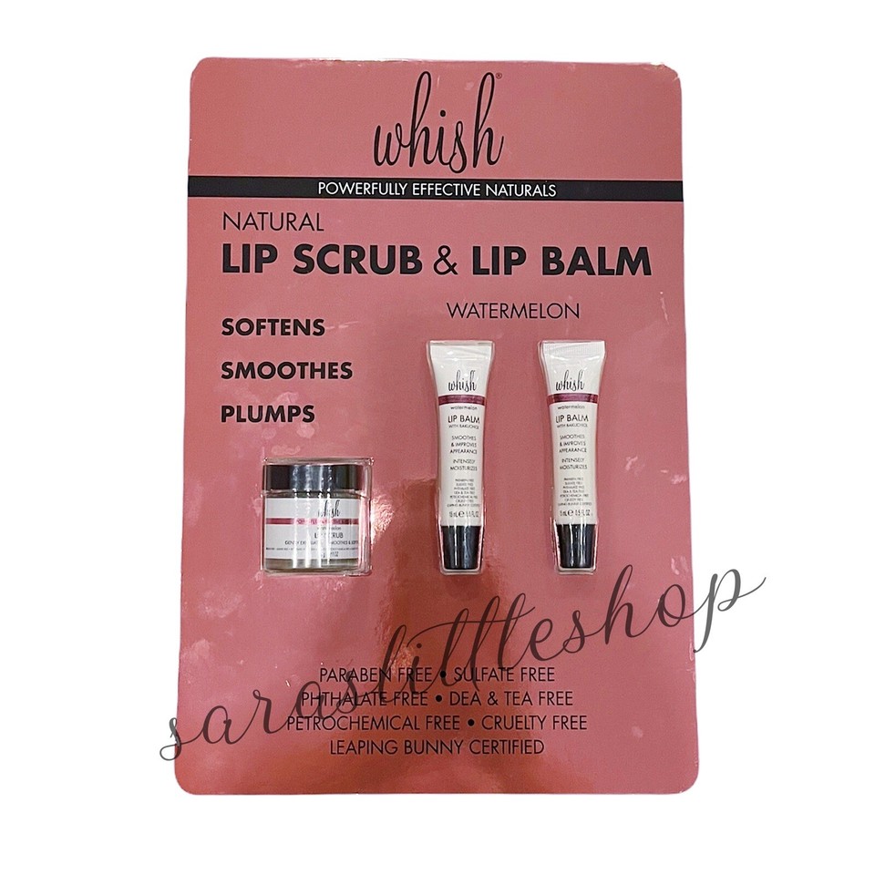 WHISH NATURAL WATERMELON LIP SCRUB & LIP BALM - BRAND NEW | eBay