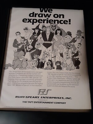 Ruby Spears Enterprises Animation Rare Original Promo Poster Ad Framed ...