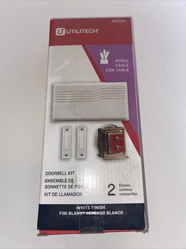 UTILITECH 0072914 Wired Doorbell Kit 2-Chimes White Finish | eBay