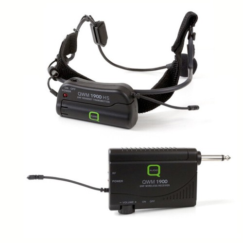 Q AUDIO QWM 1900HS UHF HEADSET MIC SYSTEM - IDEAL FOR DANCE, FITNESS ...