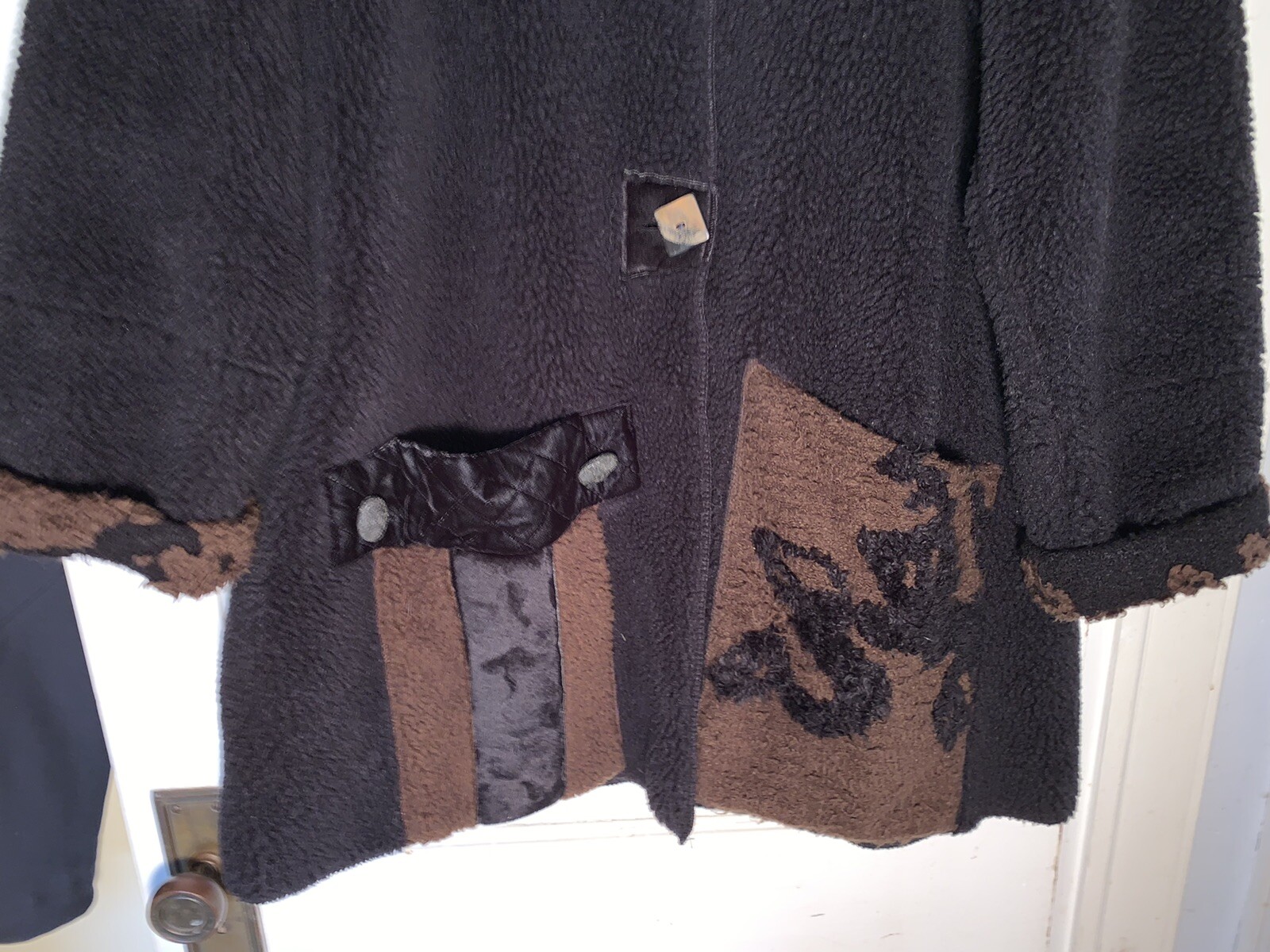 LEE ANDERSEN wearable ART TO WEAR sherpa fleece jacke… - Gem