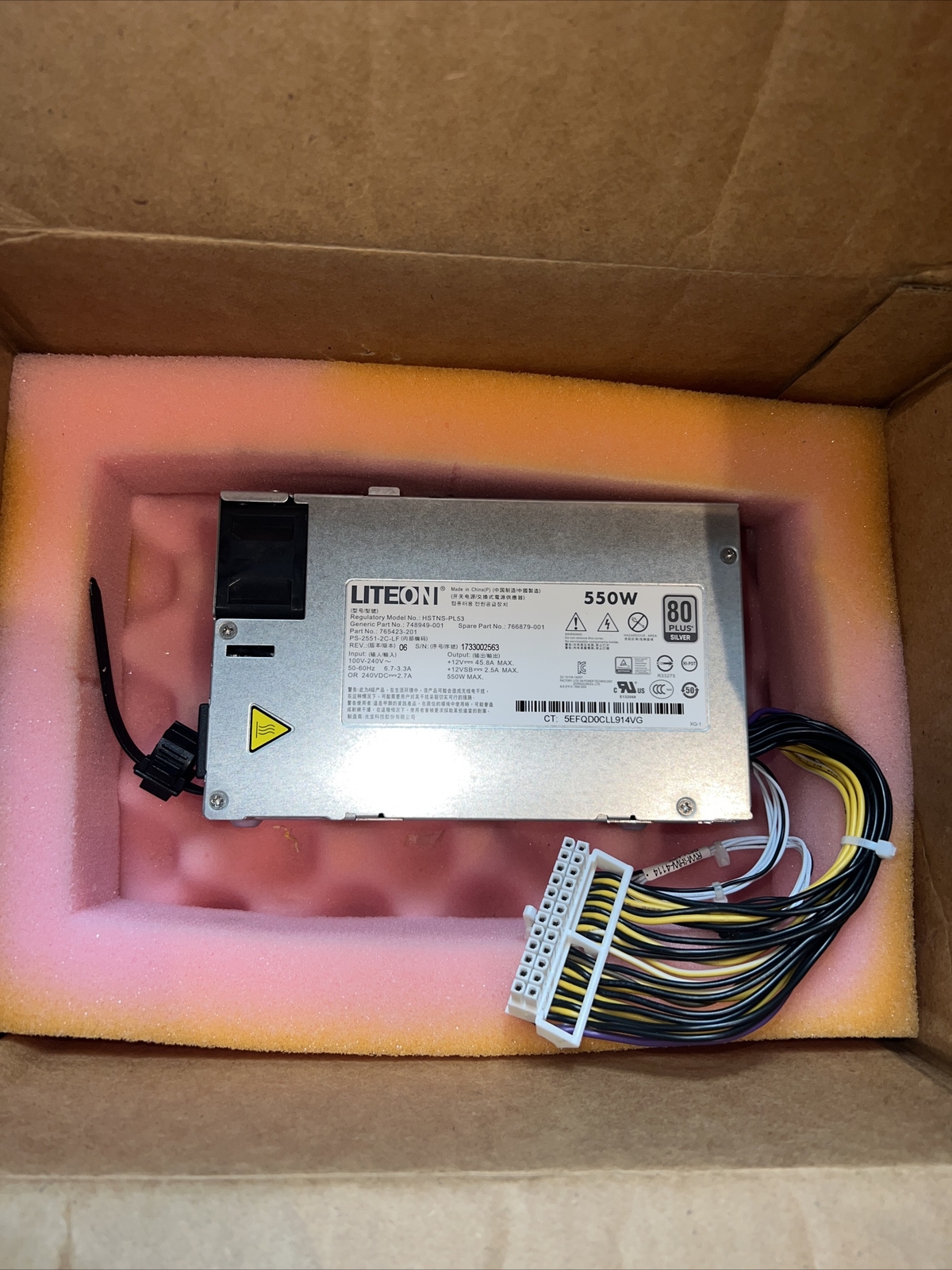 LiteOn HSTNS-PL53 550W Power Supply 766879-001 for HP ProLiant DL120 ...