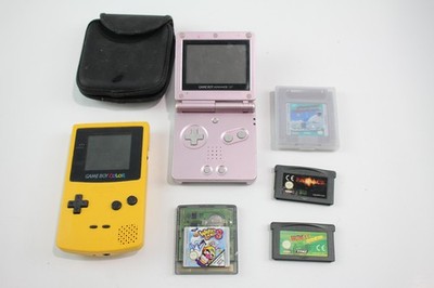 Nintendo Gameboy Color & Advance SP w/ Case and Games | eBay