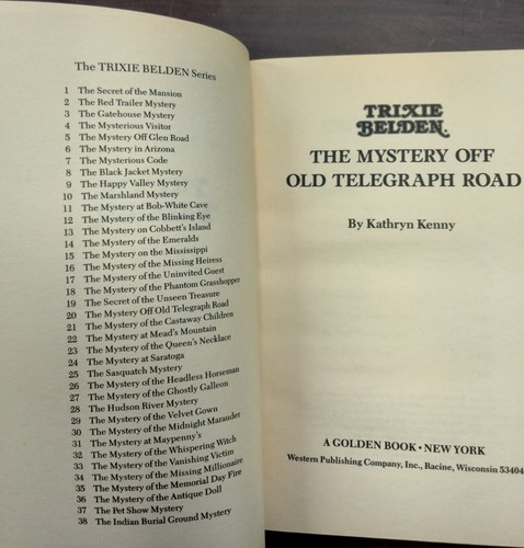 Trixie Belden 4 Lot: Mystery Off Old Telegraph Road, Mystery of the ...