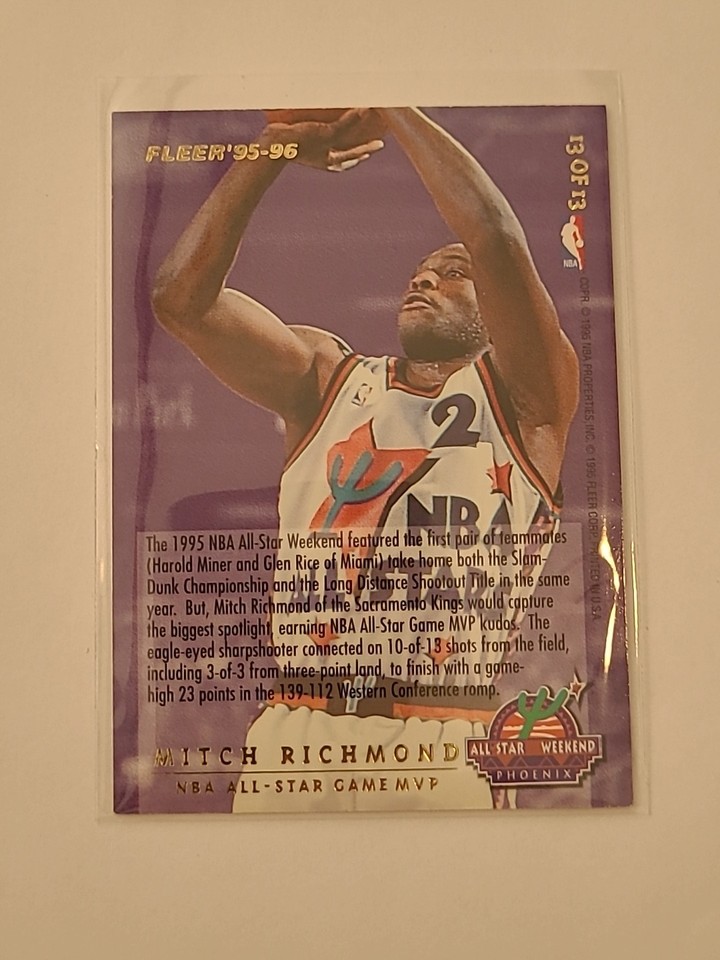 1995-96 Fleer Phoenix All-Star Weekend Mitch Richmond MVP #13 of 13 ...
