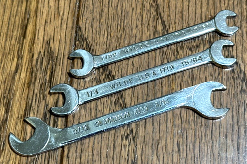 🇺🇸 Wilde BlackHawk Tools MINI Wrench Set Ignition Lot Offset Open End ...