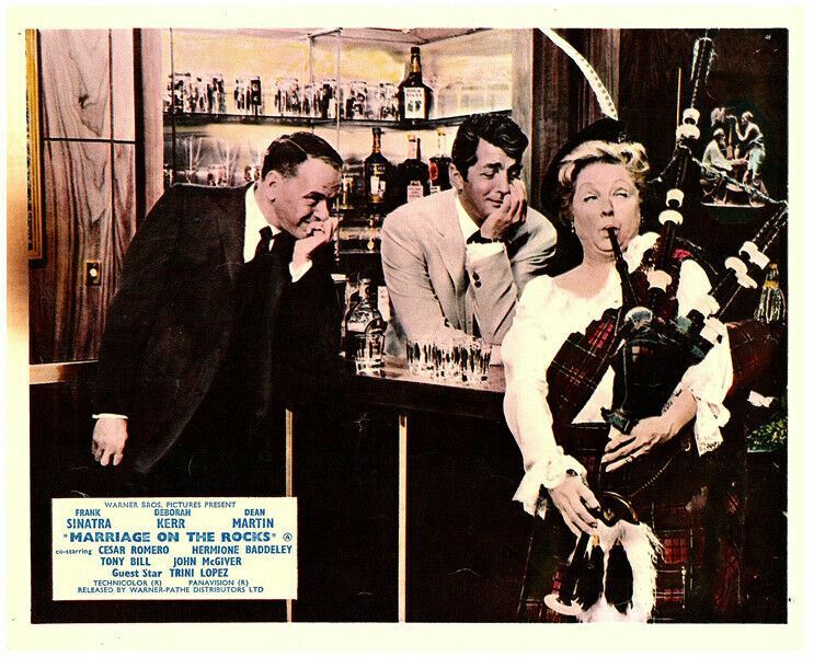 MARRIAGE ON THE ROCKS Original Lobby card Frank Sinatra Dean Martin ...