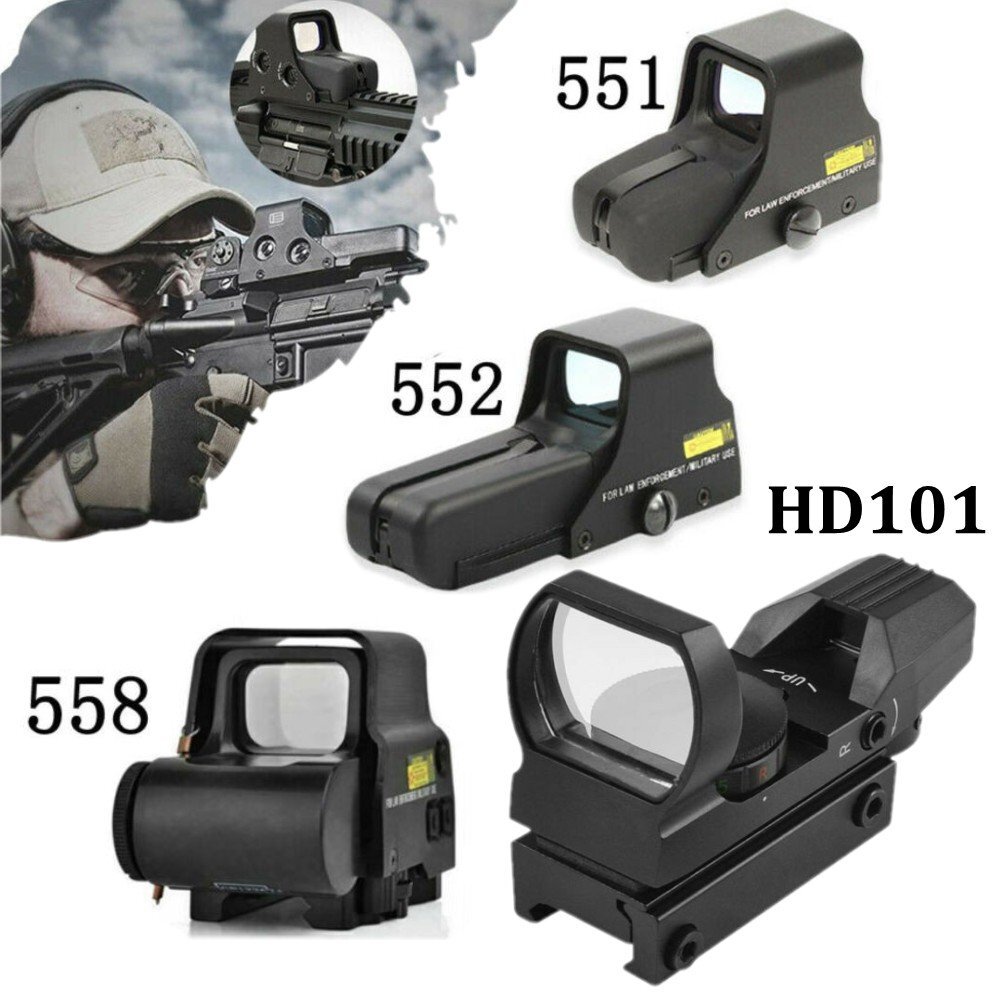 Red Green Dot Holographic Sight 551/553/558/HD101 Tactical Airsoft ...