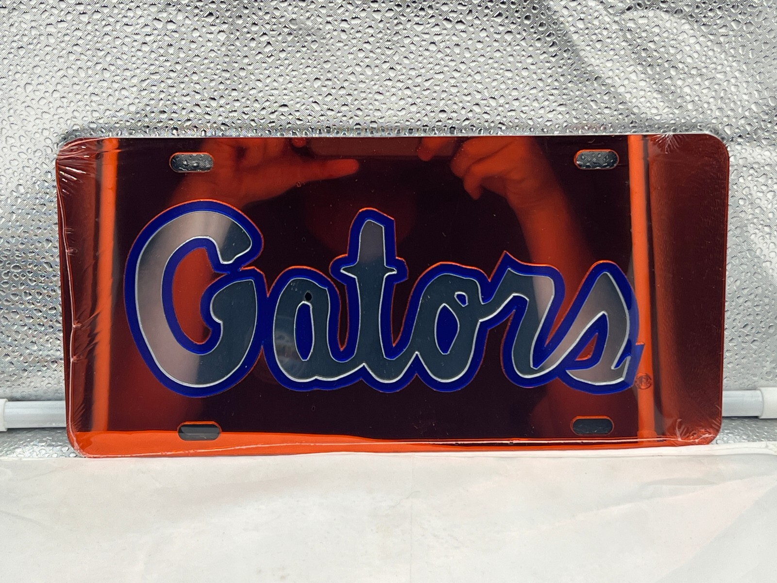 Florida Gators NCAA Orange Mirrored Laser Cut License Plate Craftique ...