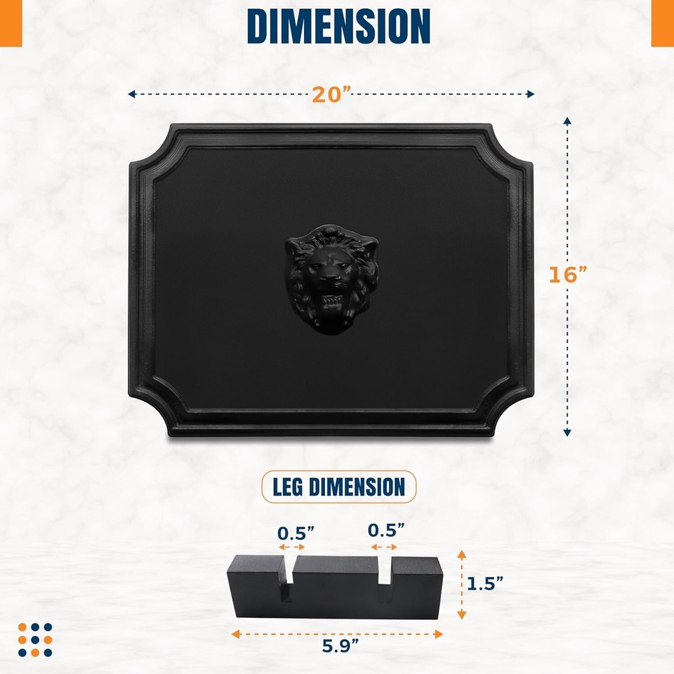 Fire Back for Fireplace - Cast Iron Fireplace Back Plate - 20"(W) x 16 ...