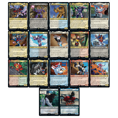 Transformers MTG Complete Set 17 Card Magic the Gathering BOT Universes ...