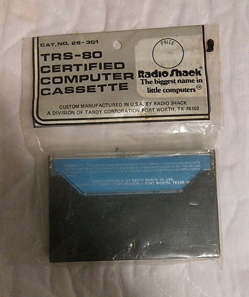 Radio Shack Cat. No. 26-301 2 Sealed TRS-80 C-20 Cassette RARE | eBay