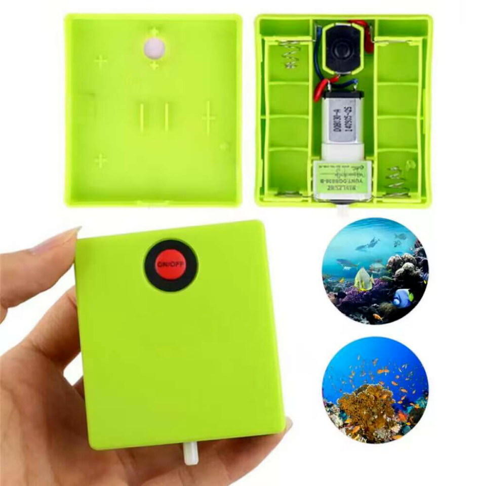 Battery Operated Air Pump Oxygen Aerator + Air Stone for Fish Tank ...